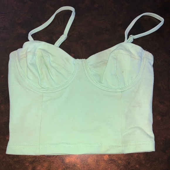 Audrey 3+1 | Tops | Neon Green Bustier Top | Poshmark